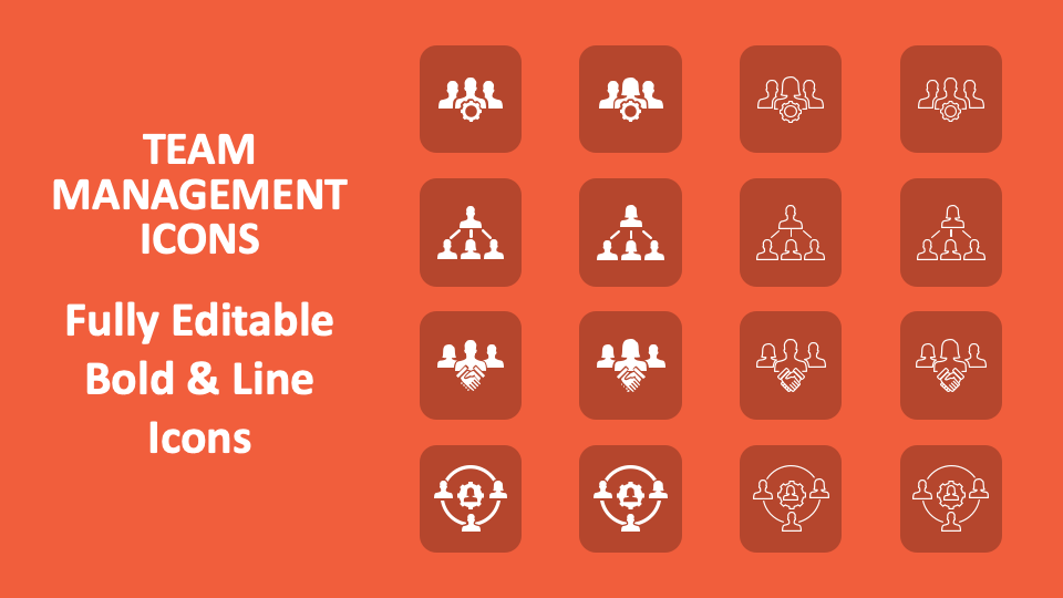 Team Management Icons for PowerPoint and Google Slides - PPT Slides