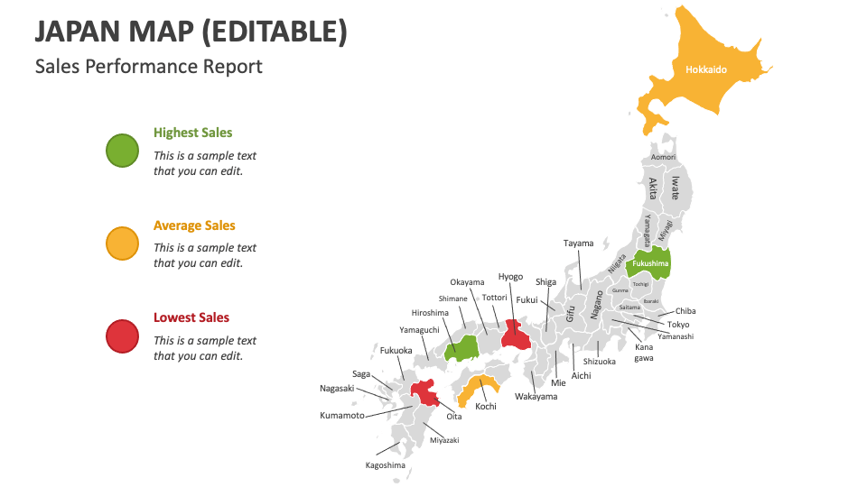 Japan Map PowerPoint Presentation Slides - PPT Template