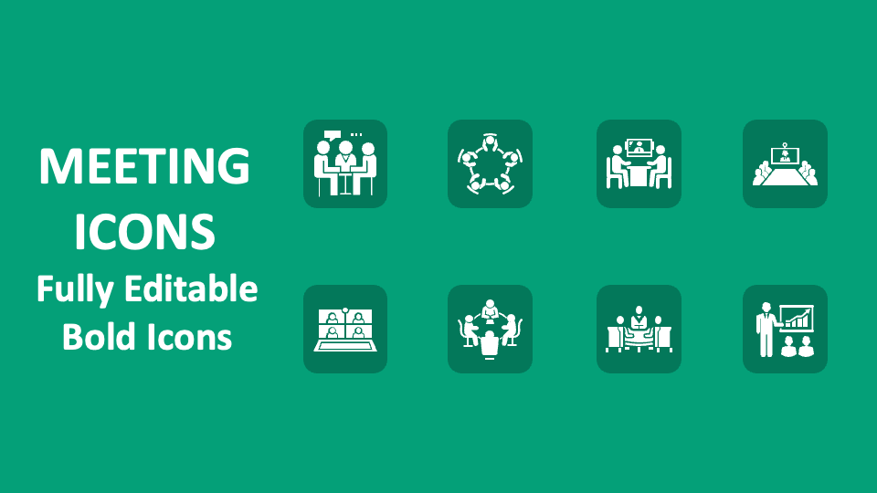 Meeting Icons for PowerPoint and Google Slides - PPT Slides