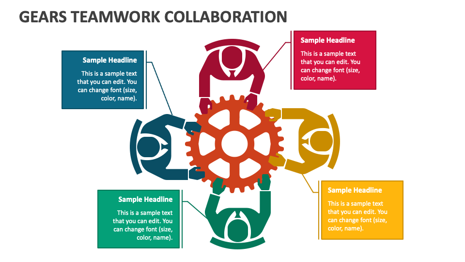 Gears Teamwork Collaboration PowerPoint and Google Slides Template ...