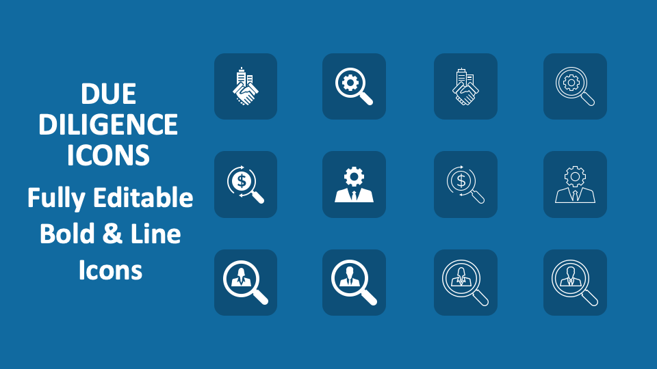 Due Diligence Icons for PowerPoint and Google Slides - PPT Slides