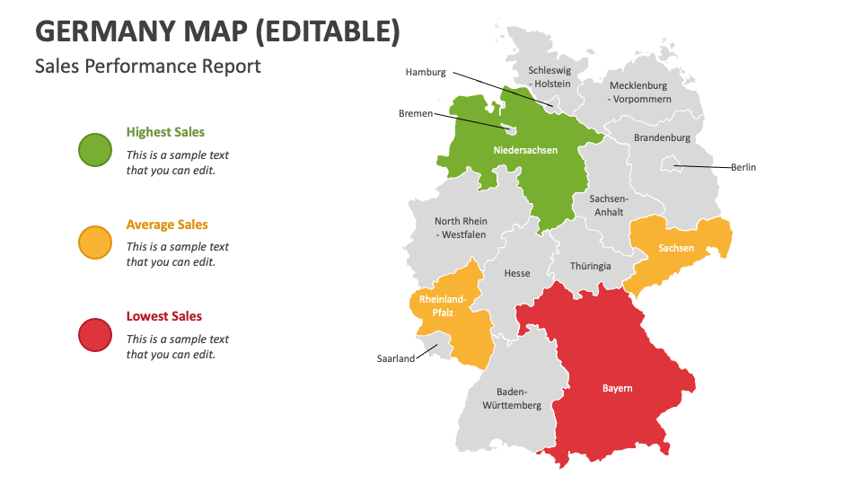 Germany Map PowerPoint Presentation Slides - PPT Template