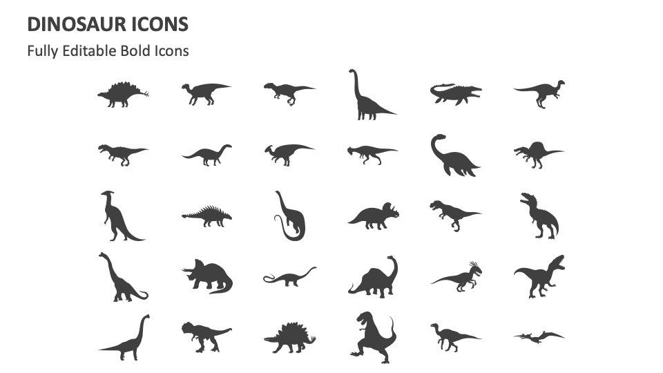 Dinosaur Icons for PowerPoint and Google Slides - PPT Slides