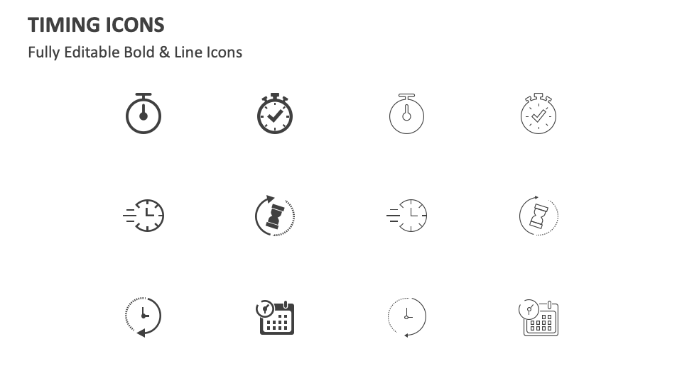 Timing Icons for PowerPoint and Google Slides - PPT Slides
