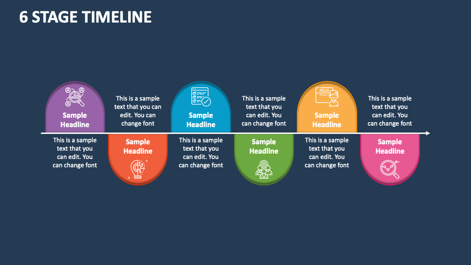 6 Stage Timeline PowerPoint and Google Slides Template - PPT Slides