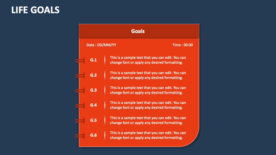 Life Goals PowerPoint and Google Slides Template - PPT Slides