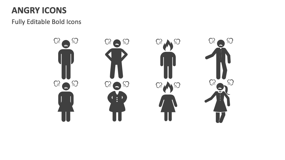 Angry Icons for PowerPoint and Google Slides - PPT Slides