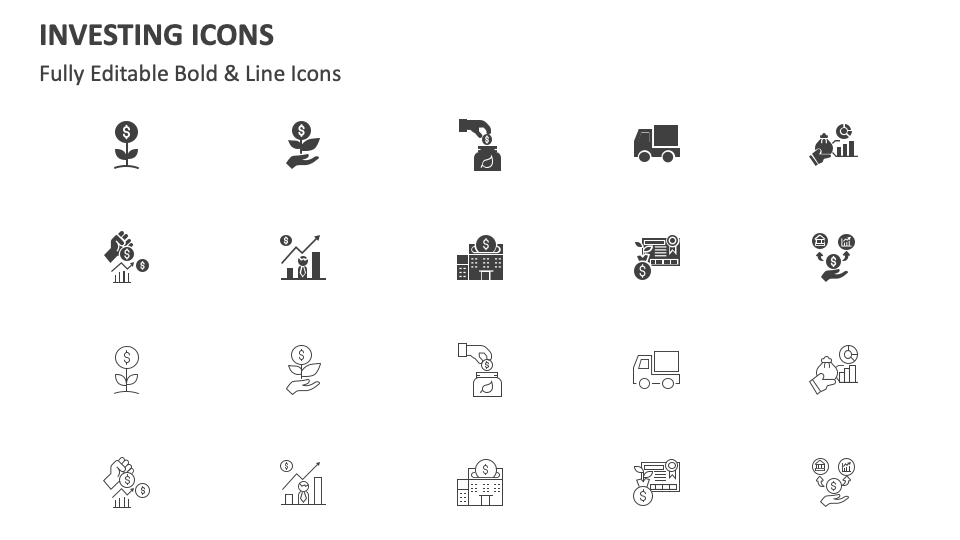 Investing Icons for PowerPoint and Google Slides - PPT Slides