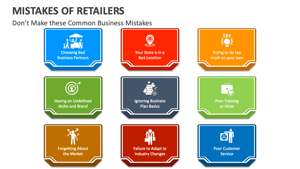 Mistakes of Retailers PowerPoint and Google Slides Template - PPT Slides