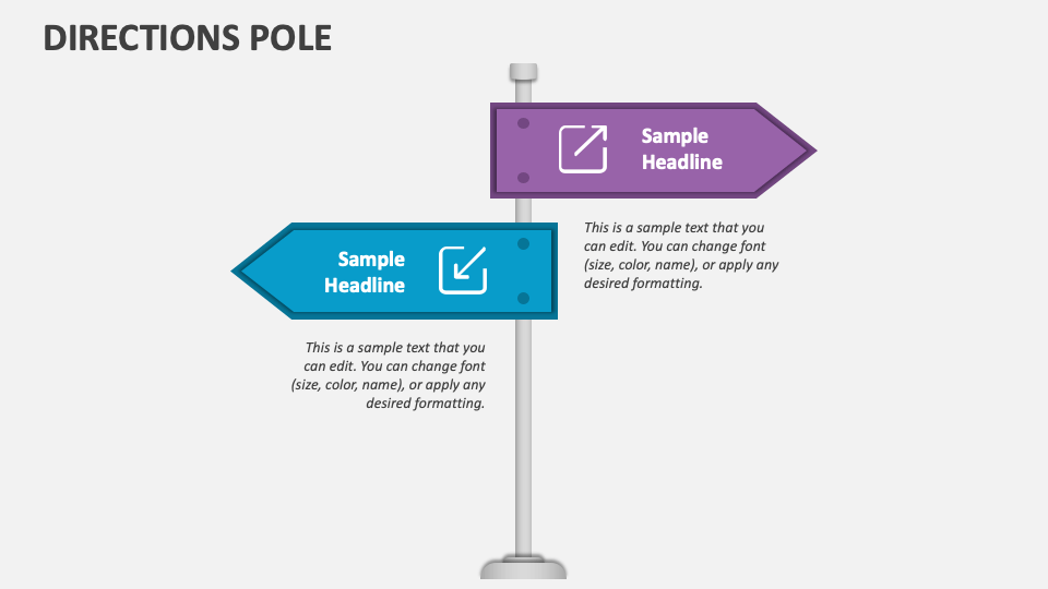 Directions Pole PowerPoint and Google Slides Template - PPT Slides