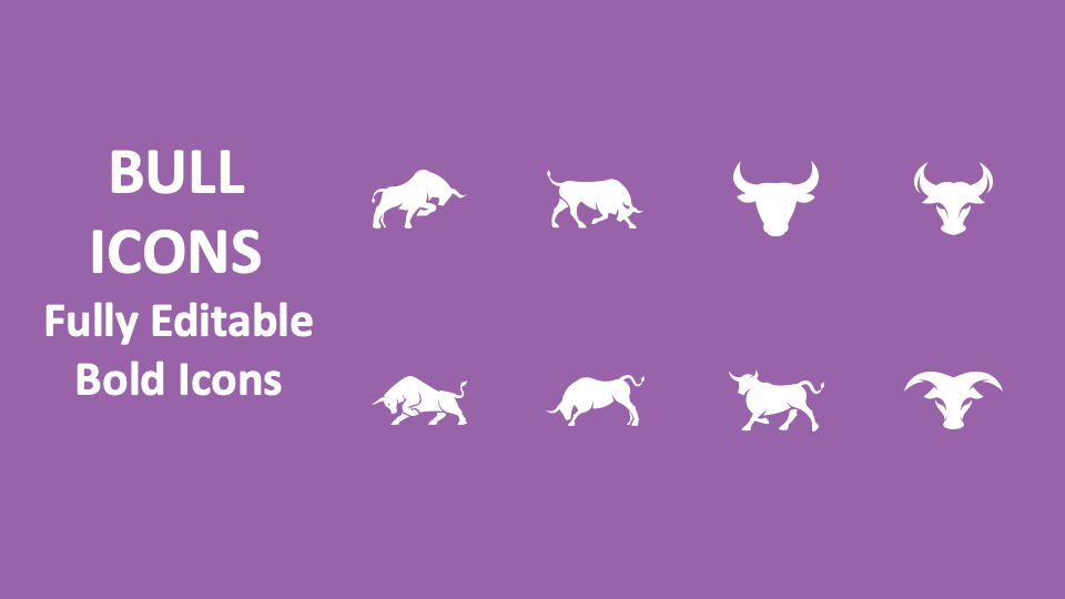 Bull Icons for PowerPoint and Google Slides - PPT Slides