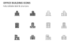 Office Building Icons for PowerPoint and Google Slides - PPT Slides
