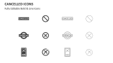Cancelled Icons for PowerPoint and Google Slides - PPT Slides