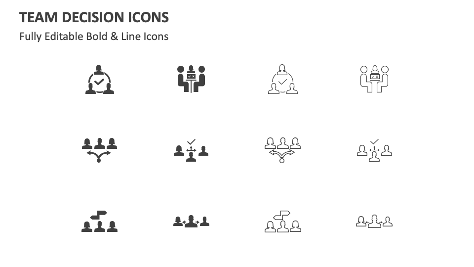 Team Decision Icons for PowerPoint and Google Slides - PPT Slides