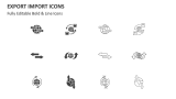 Export Import Icons for PowerPoint and Google Slides - PPT Slides