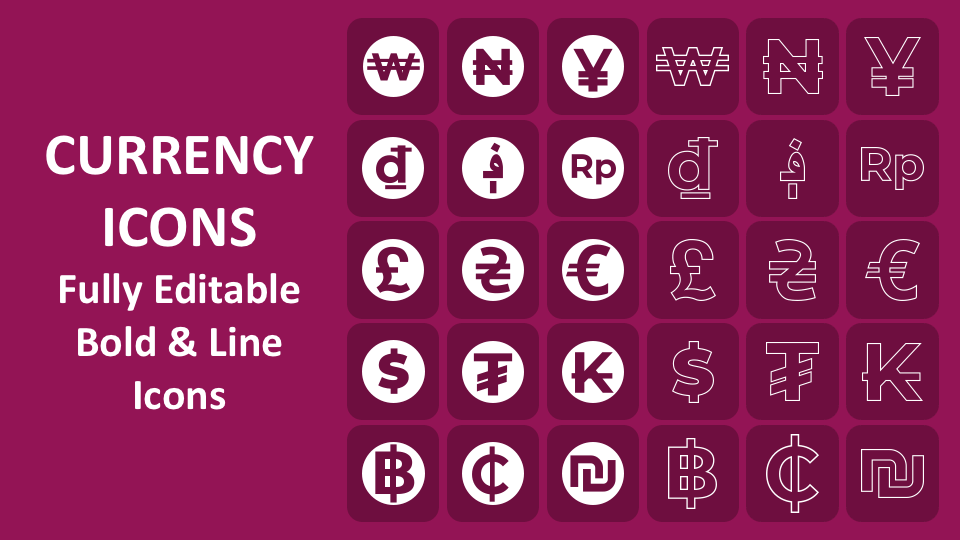 Currency Icons PowerPoint Presentation Slides - PPT Template