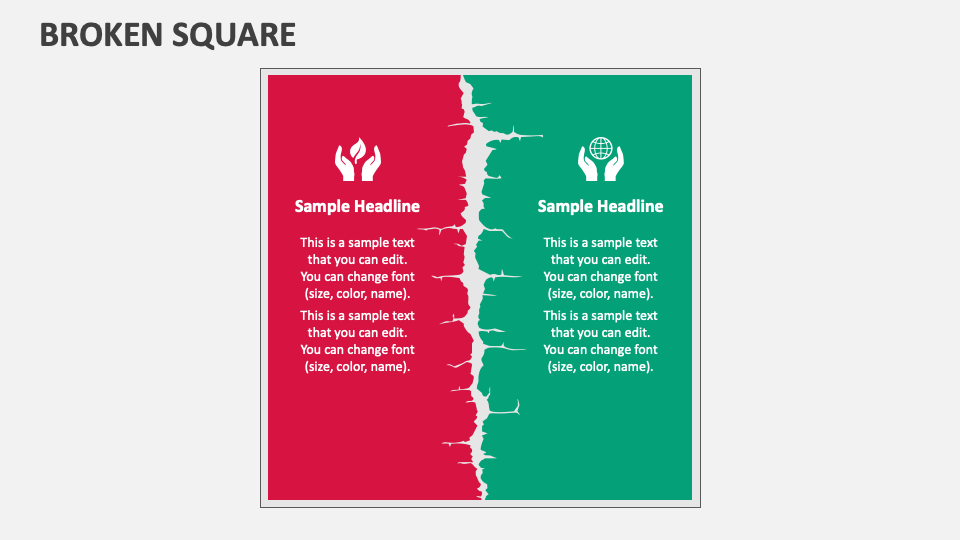 Broken Square PowerPoint Presentation Slides - PPT Template