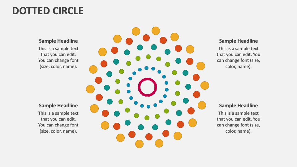 Dotted Circle PowerPoint Presentation Slides - PPT Template