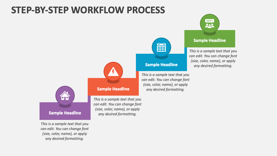 Step-by-Step Workflow Process PowerPoint and Google Slides Template ...
