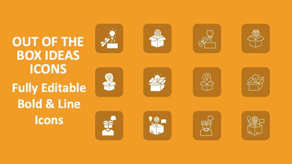 Out of The Box Ideas Icons for PowerPoint and Google Slides - PPT Slides