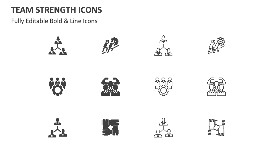 Team Strength Icons for PowerPoint and Google Slides - PPT Slides