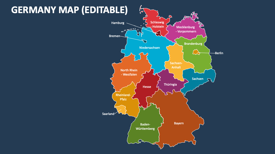 Germany Map PowerPoint Presentation Slides - PPT Template