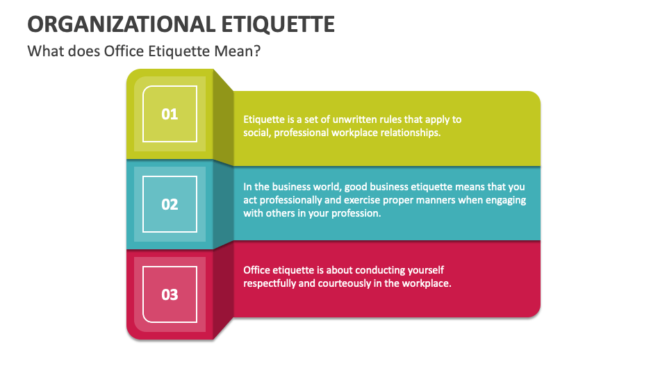 Organizational Etiquette PowerPoint Presentation Slides - PPT Template