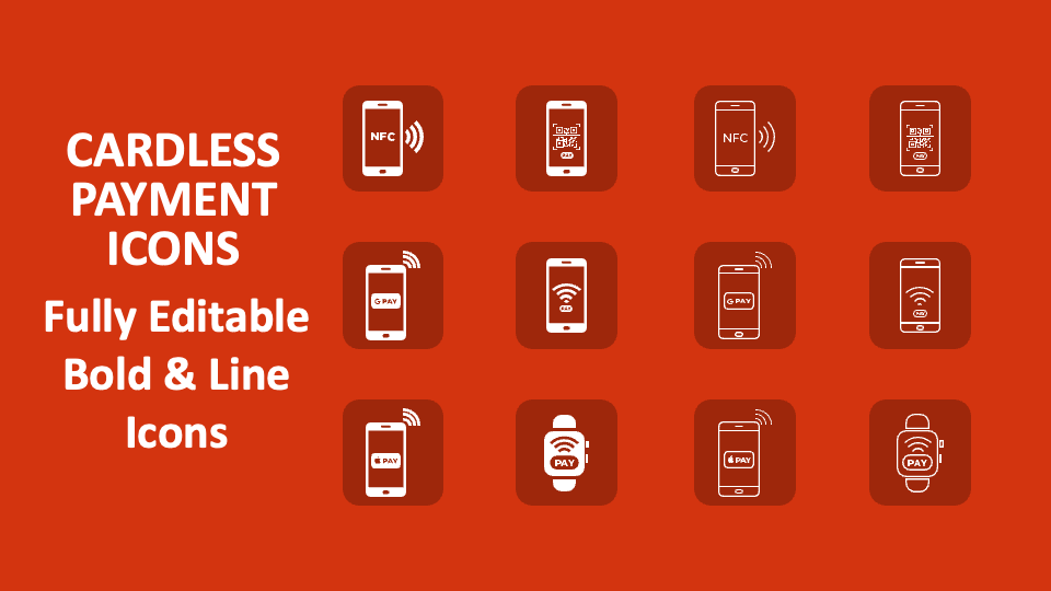 Cardless Payment Icons for PowerPoint and Google Slides - PPT Slides