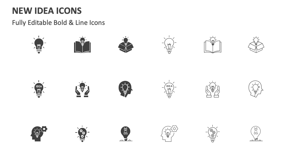 New Idea Icons for PowerPoint and Google Slides - PPT Slides