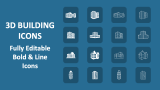 3D Building Icons for PowerPoint and Google Slides - PPT Slides