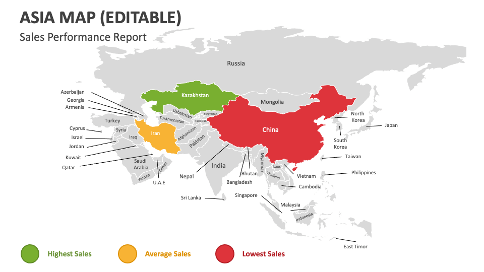 Asia Map PowerPoint Presentation Slides - PPT Template
