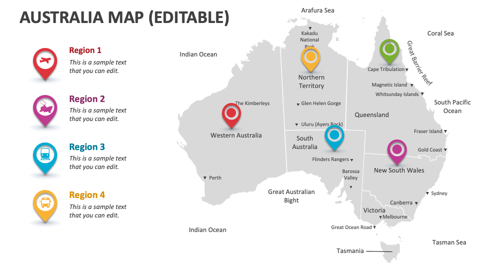 Australia Map PowerPoint Presentation Slides - PPT Template