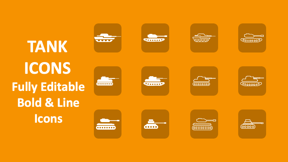 Tank Icons for PowerPoint and Google Slides - PPT Slides