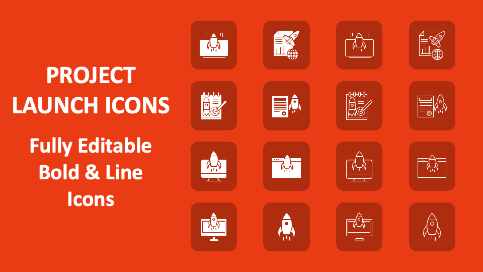 Project Launch Icons for PowerPoint and Google Slides - PPT Slides