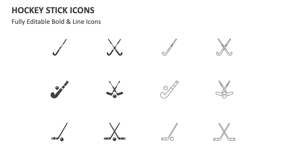 Hockey Stick Icons for PowerPoint and Google Slides - PPT Slides