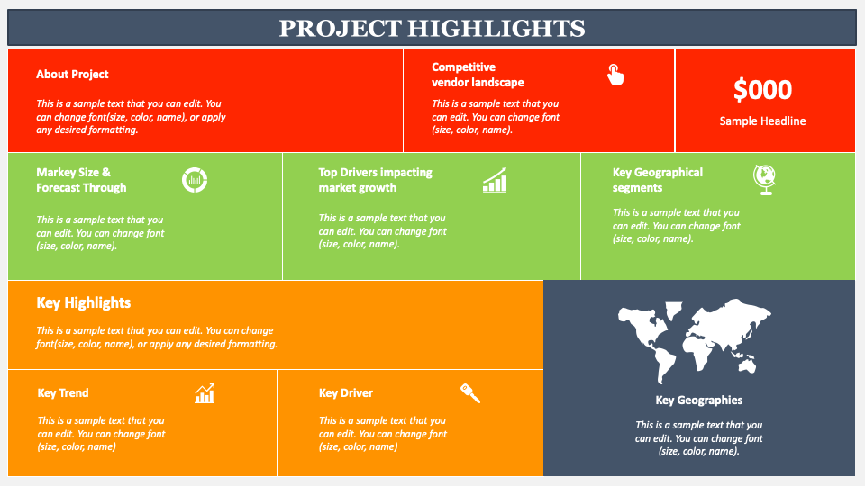 Project Highlights PowerPoint and Google Slides Template - PPT Slides