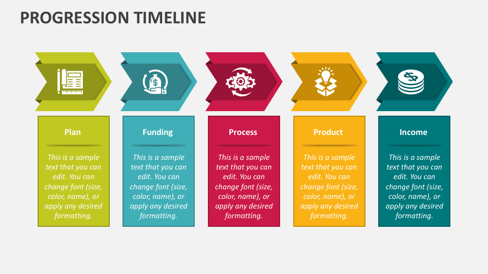 Progression Timeline PowerPoint Presentation Slides - PPT Template