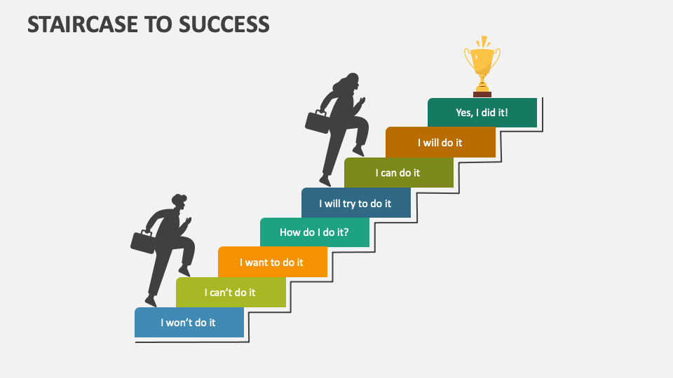 Staircase to Success PowerPoint and Google Slides Template - PPT Slides