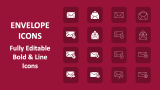 Envelope Icons for PowerPoint and Google Slides - PPT Slides