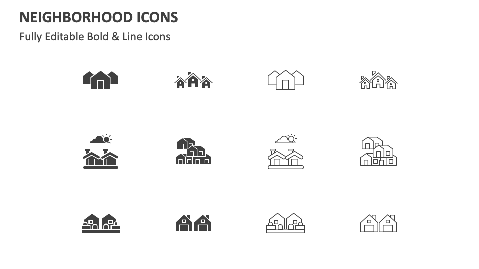 Neighborhood Icons for PowerPoint and Google Slides - PPT Slides