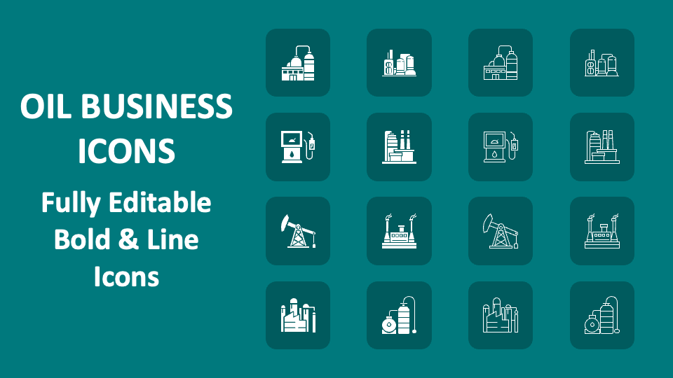 Oil Business Icons for PowerPoint and Google Slides - PPT Slides