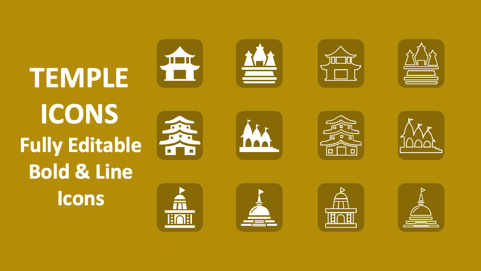 Temple Icons for PowerPoint and Google Slides - PPT Slides