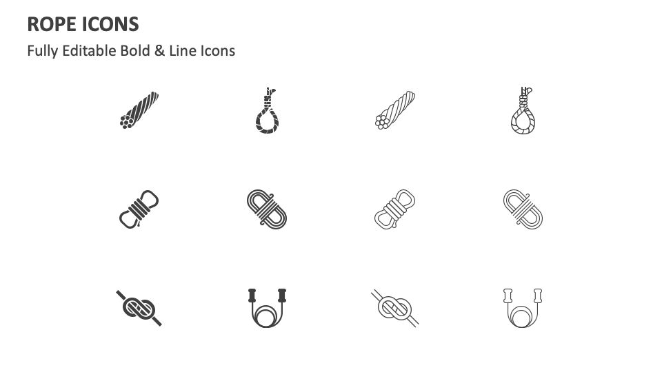 Rope Icons for PowerPoint and Google Slides - PPT Slides