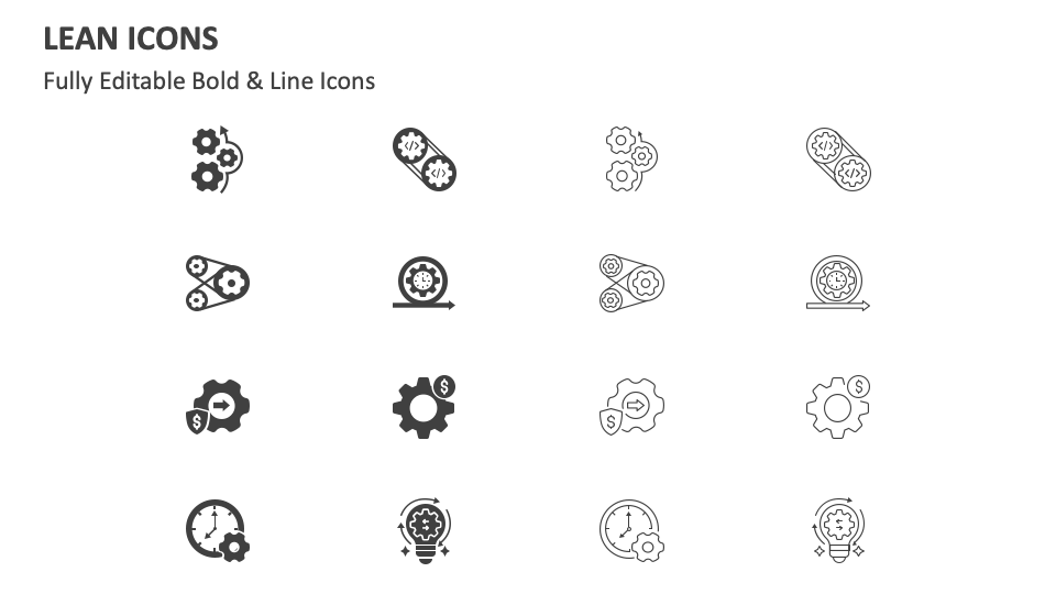 Lean Icons for PowerPoint and Google Slides - PPT Slides