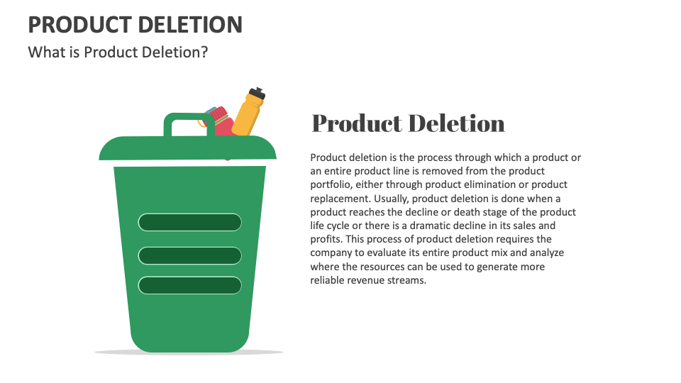 Product Deletion PowerPoint and Google Slides Template - PPT Slides