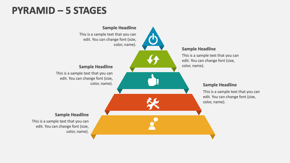 5 Stage Pyramid For Business Analysis Steps Ppt Slide Pyramid