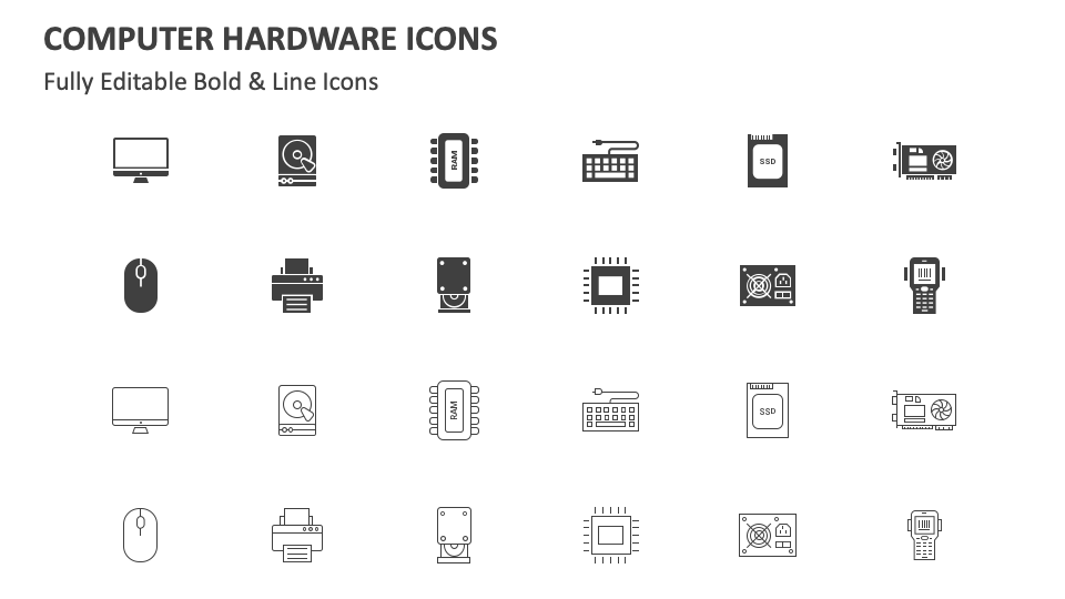 Computer Hardware Icons for PowerPoint and Google Slides - PPT Slides Computer Hardware Icons for PowerPoint and Google Slides - PPT Slides