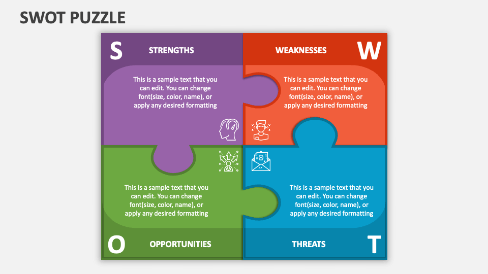 SWOT Puzzle PowerPoint Presentation Slides - PPT Template