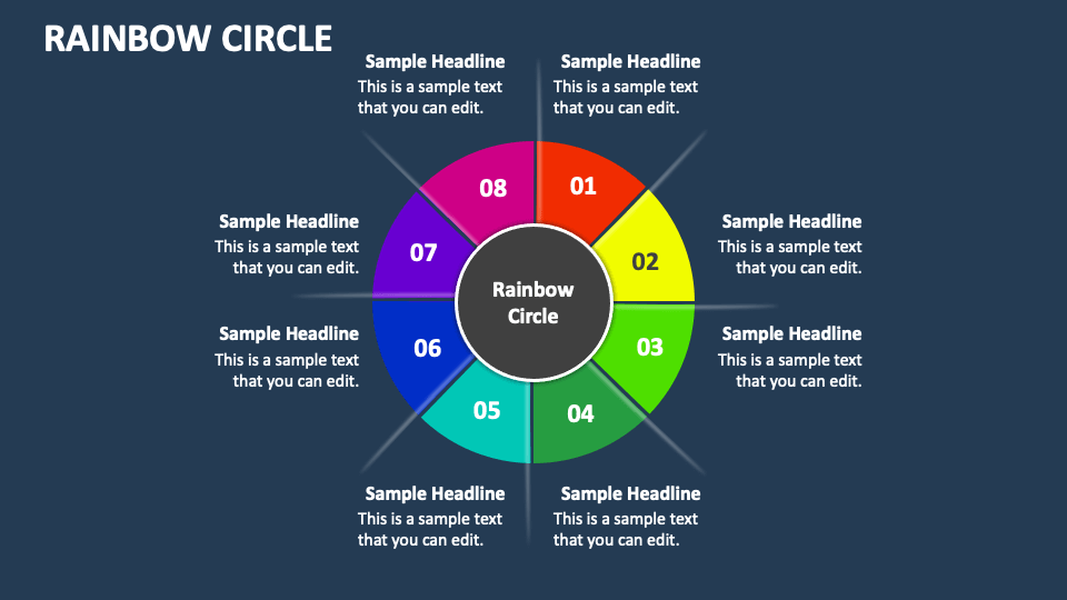 Rainbow Circle PowerPoint Presentation Slides - PPT Template