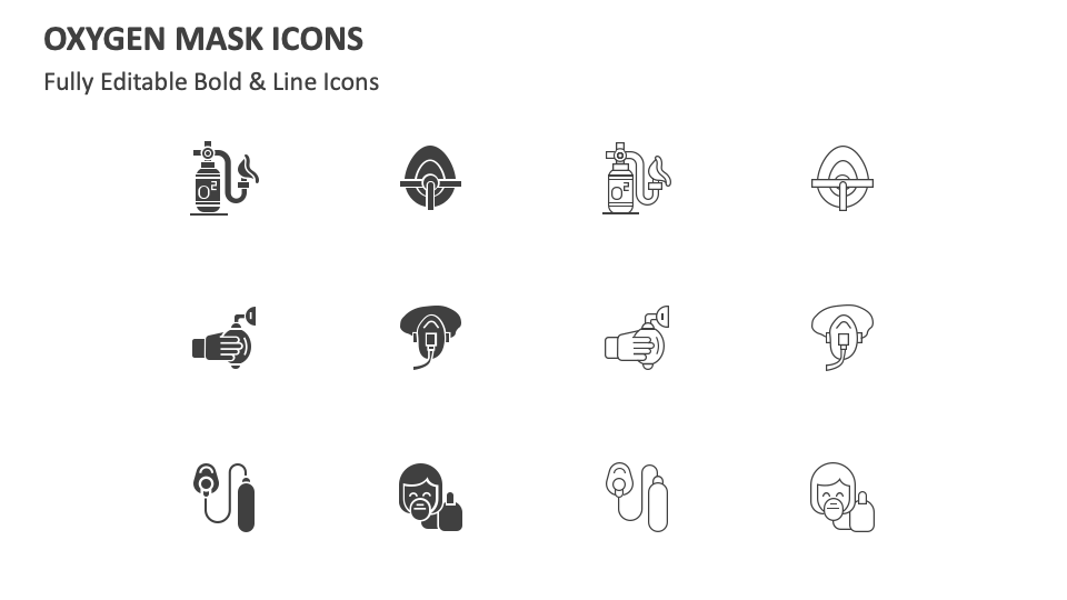 Oxygen Mask Icons for PowerPoint and Google Slides - PPT Slides